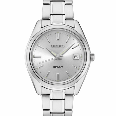 Seiko 40mm Titanium Quartz Watch with Sapphire Crystal and Titanium ...