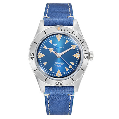 Squale "Super-Squale" Big Arrows Skin Diver with Radiant Blue Dial # ...