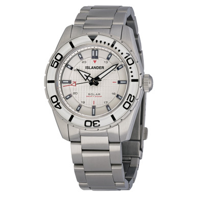 Islander Saltaire 38mm Solar Dive Watch with Pure White Dial #ISL-281