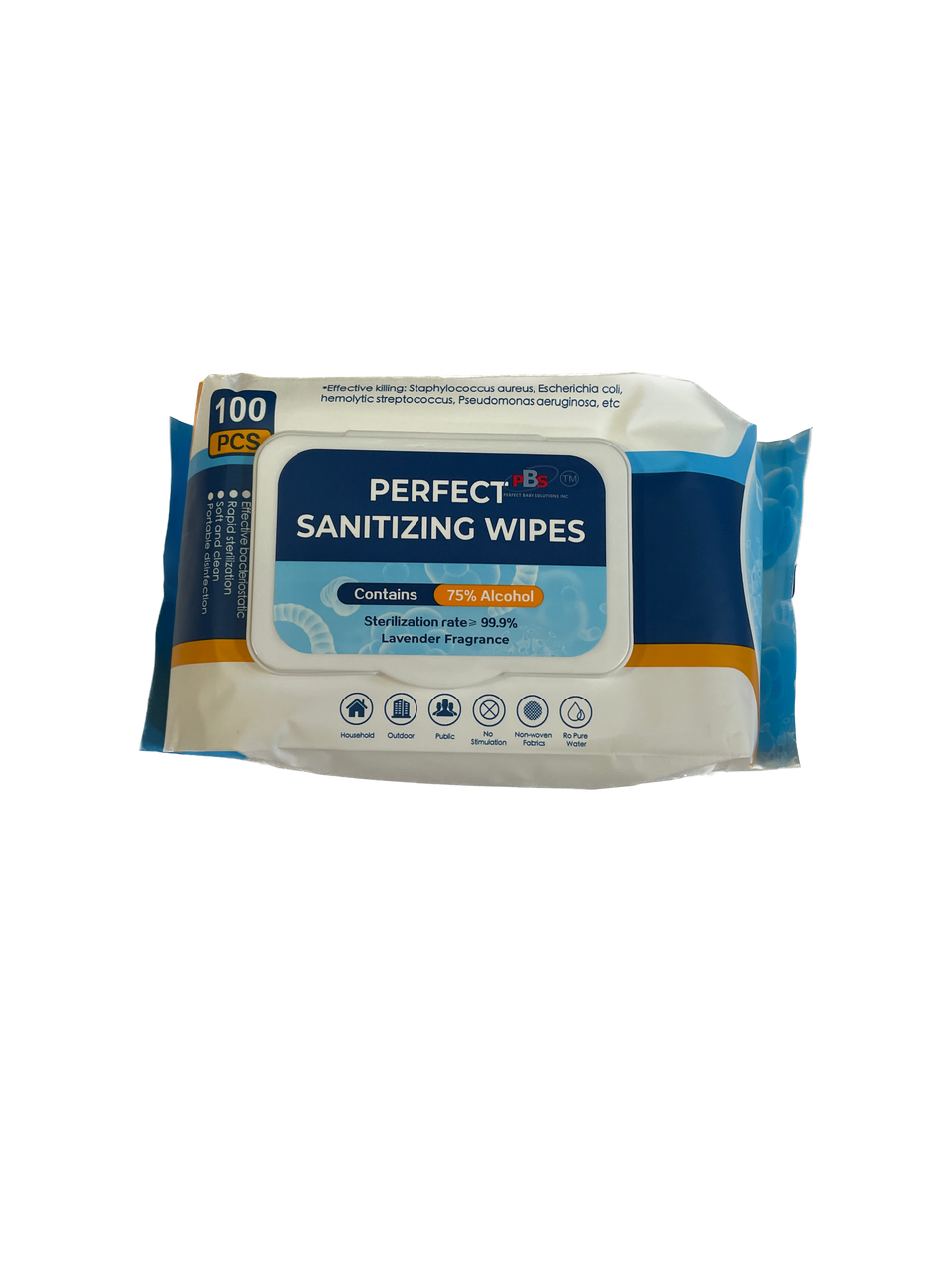 PERFECT SANITIZING WIPES 100 PCS, 75% ALCOHOL, STERILIZATION RATE - 99. ...