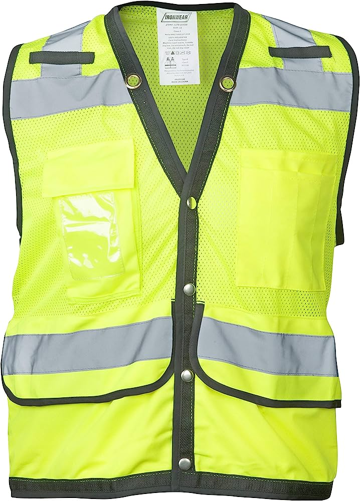 IRONWEAR SAFETY VEST SILVER REFLECTIVE TAPE