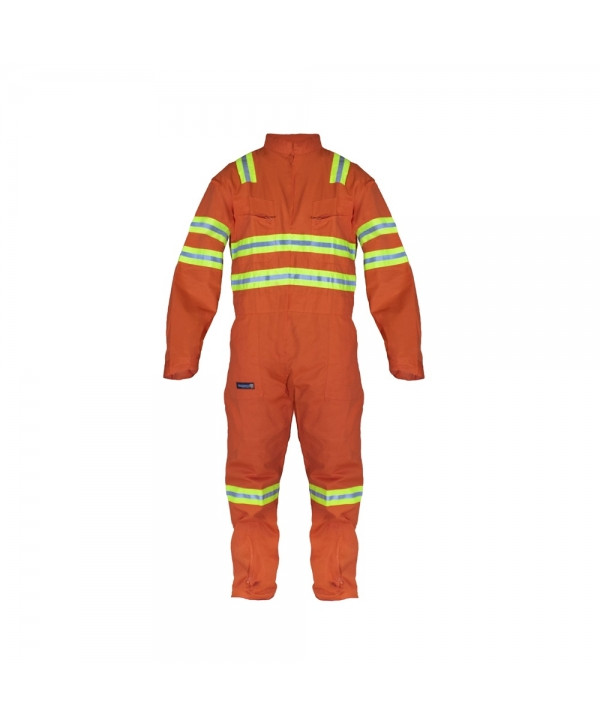 GUARDIAN Long Sleeve Orange Overall with Reflective