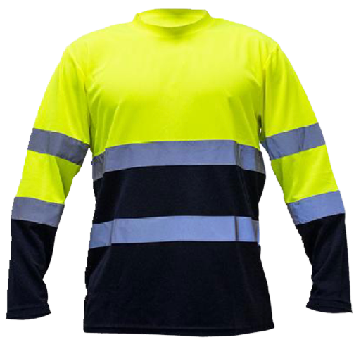 HARD WORK HIGH VISIBILITY CLASS 1 LONG SLEEVE T-SHIRT