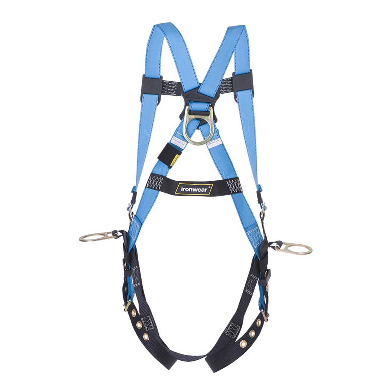 IRONWEAR FULL BODY HARNESS, 3 D-RINGS, FIVE ADJUSTMENTS, 310 LB CAPACITY