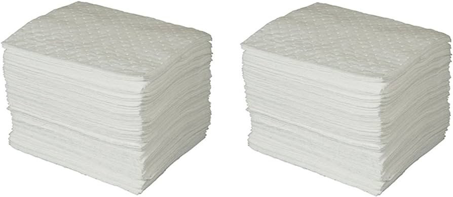 BRADY SPC BASIC OIL-ONLY HEAVY WEIGHT ABSORBENT PAD, WHITE, 15" L X 17 ...