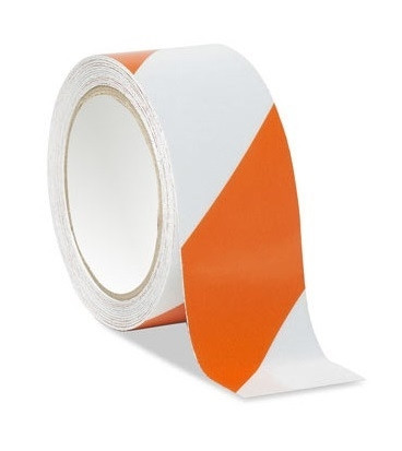 ORANGE AND WHITE REFLECTIVE STRIP