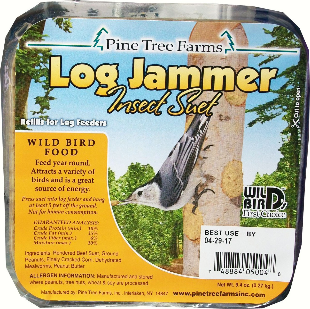 Log Jammer Insect Suet Plugs (Set of 3 plugs) - Wedel's Garden Center