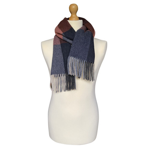 Maalbi Luxury Italian Virgin Wool Multi Block Stripe Scarf