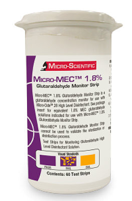 Micro-Scientific Glutaraldehyde Monitor Test Strips Micro-MEC M60054 Case