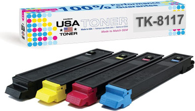 Toner for Kyocera Ecosys M8130cidn, Ecosys M8124cidn, TK-8117 (CMYK, 4 ...