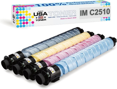 Compatible toner for Ricoh IM C2510, IMC2510 Cyan, Magenta, Yellow, Black