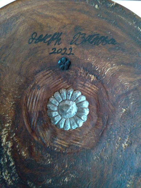 18th Century rush lamp with curly birch base