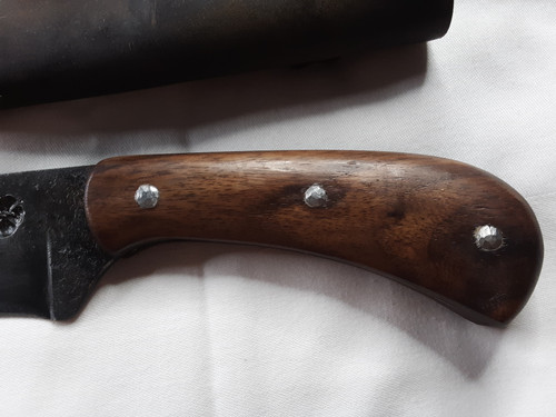 French inspired 18th century trade knife with walnut handle