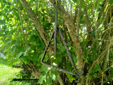 Hand forged dinner triangle