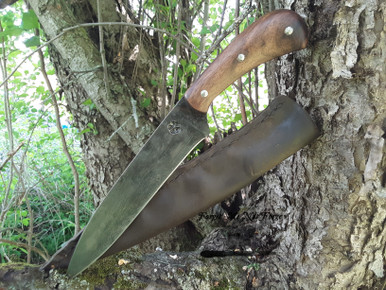French inspired 18th century trade knife with walnut handle