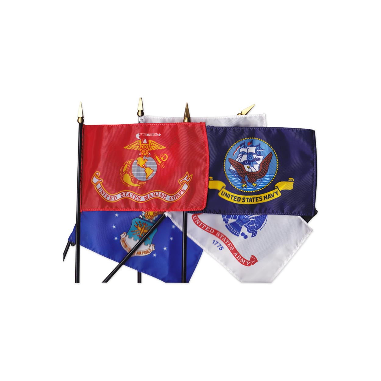 Military Indoor/Parade Flag with Pole Hem