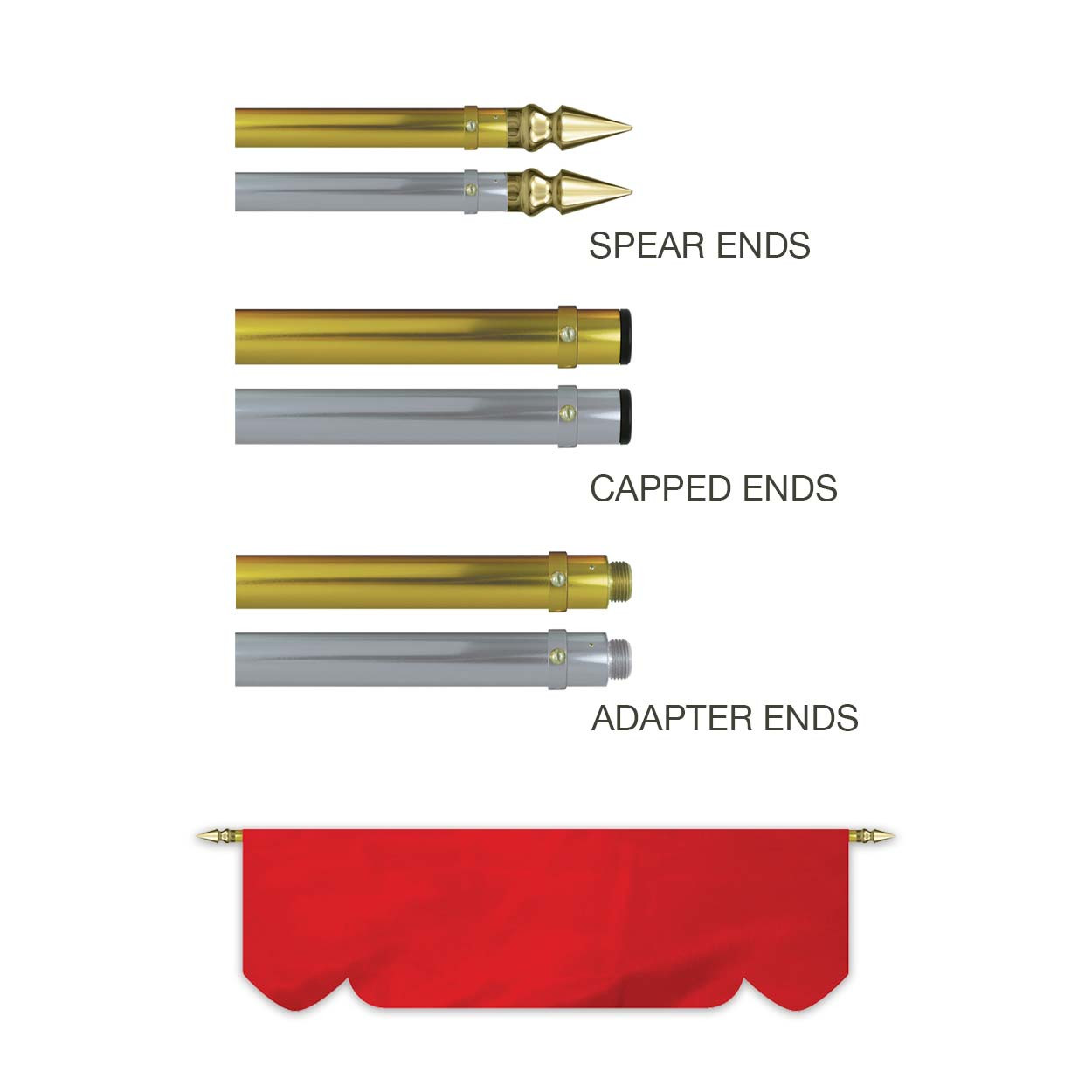 Parade Banner Pole/Aluminum-Deluxe