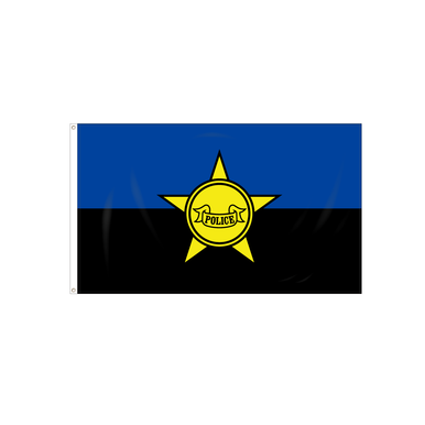 3'×5' Police Remembrance Nylon Flag – Digitally Printed & Sewn, Made in USA