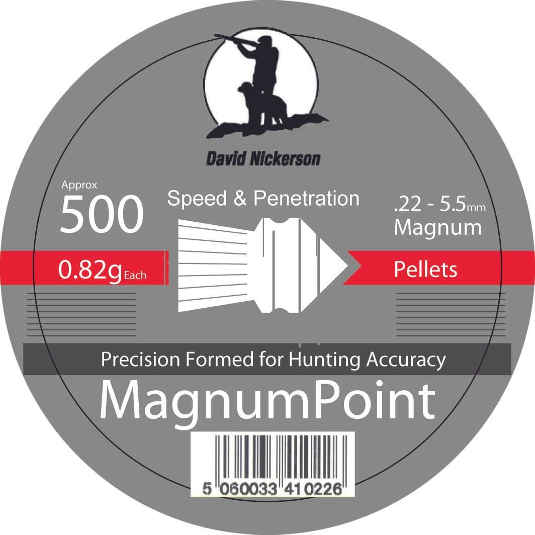 David Nickerson Magnum Point Air Rifle Pellets .22 5.5mm (Tin of 500 ...