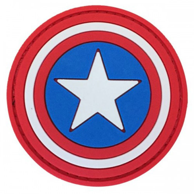 CAPS SHIELD Tactical Rubber Velcro Patches