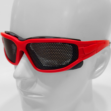 Nuprol Defence Pro's Mesh Airsoft Eye Protection Goggles in Red Frame ...