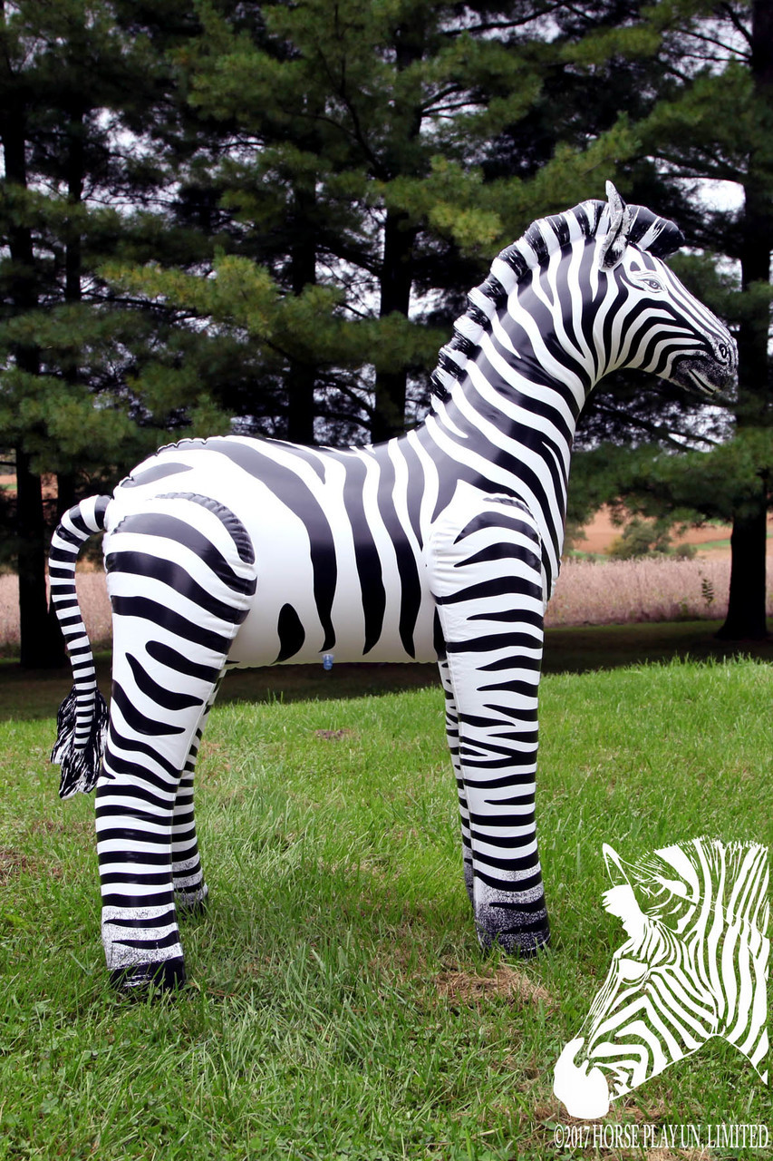 56" ZEBRA INFLATABLE ANIMAL - Horse Play