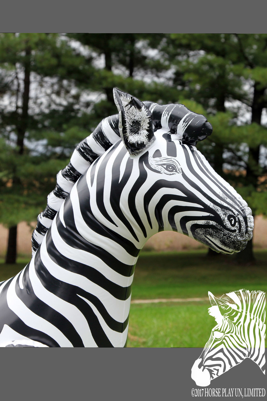 56" ZEBRA INFLATABLE ANIMAL - Horse Play