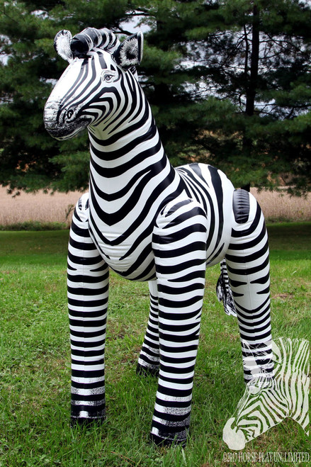 56" ZEBRA INFLATABLE ANIMAL - Horse Play