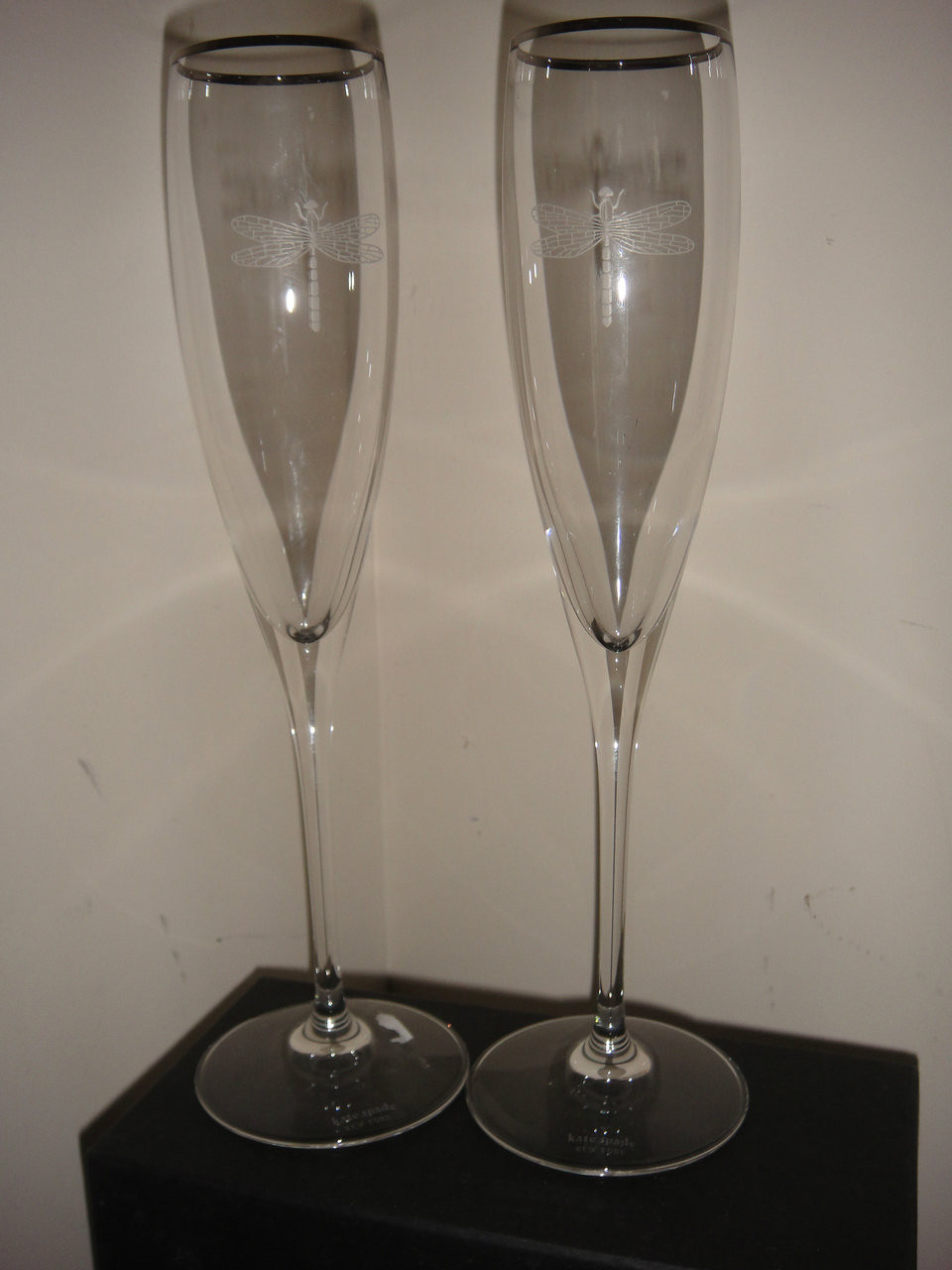 Kate Spade New York June Lane 6-Ounce etched Crystal Flute Set of 2