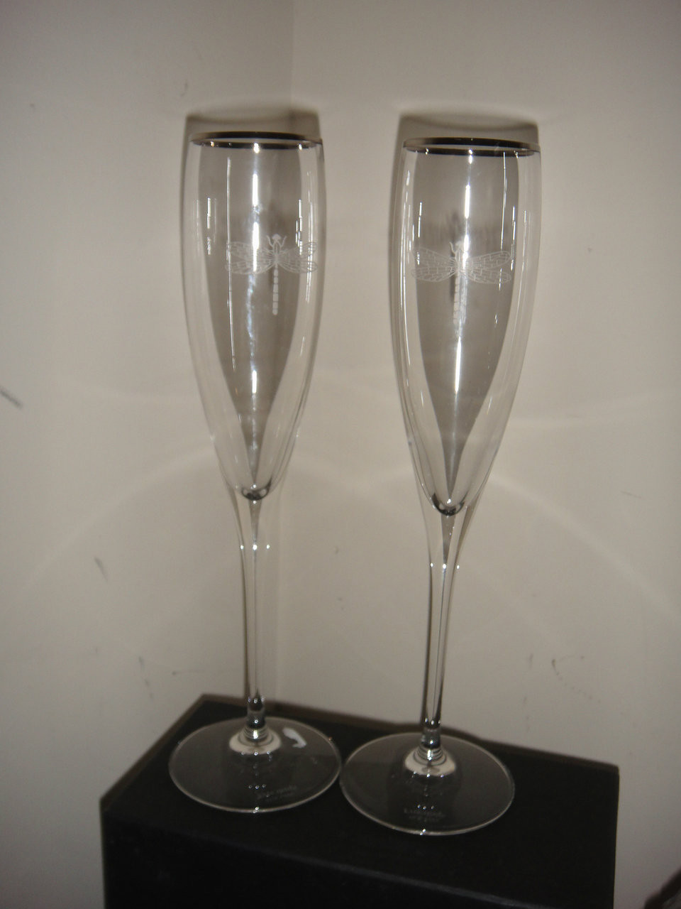 Kate Spade New York June Lane 6-Ounce etched Crystal Flute Set of 2