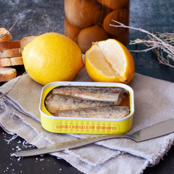 Conserverie Ferrigno Sardines with Candied Lemon 4oz - The French Farm