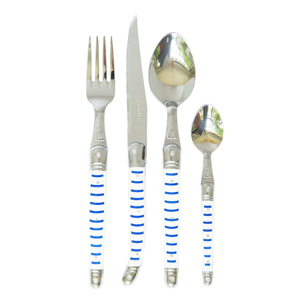 Jean Dubost Mariniere 24 Pc Everyday Flatware Set