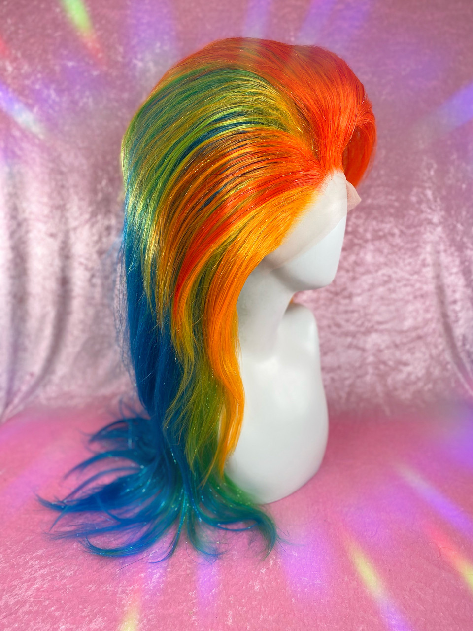 Ready 2 Ship Insta SALE- "Rainbow Tinsel Mullet" - StyledbyEsther