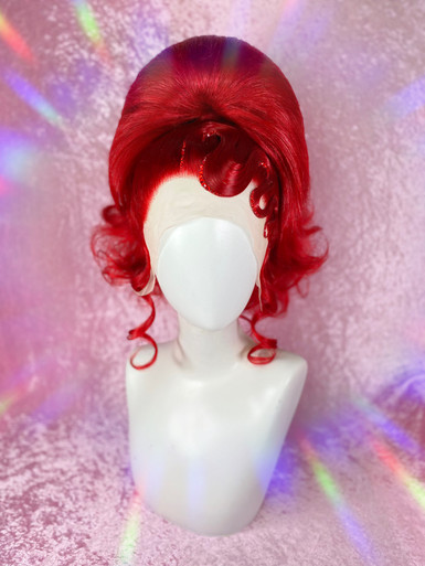 READY 2 SHIP! - Fab Ariel red all up ponytail with set solid swirled ...