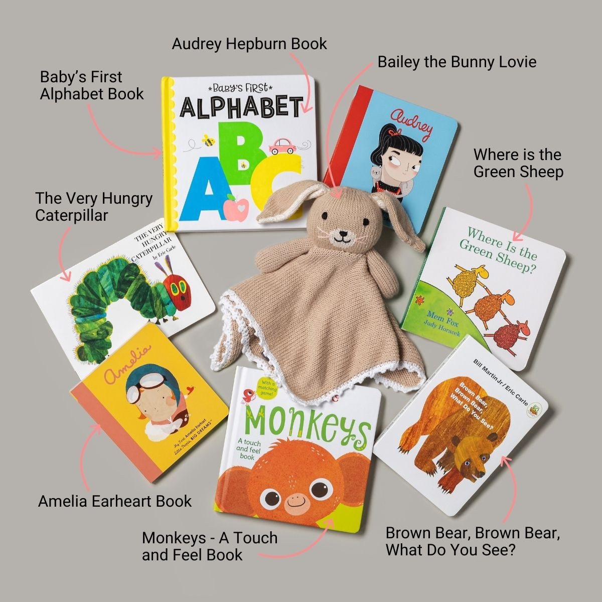 Plush Toy & Stories: My First Library Baby Gift Box | Handknit Bunny ...