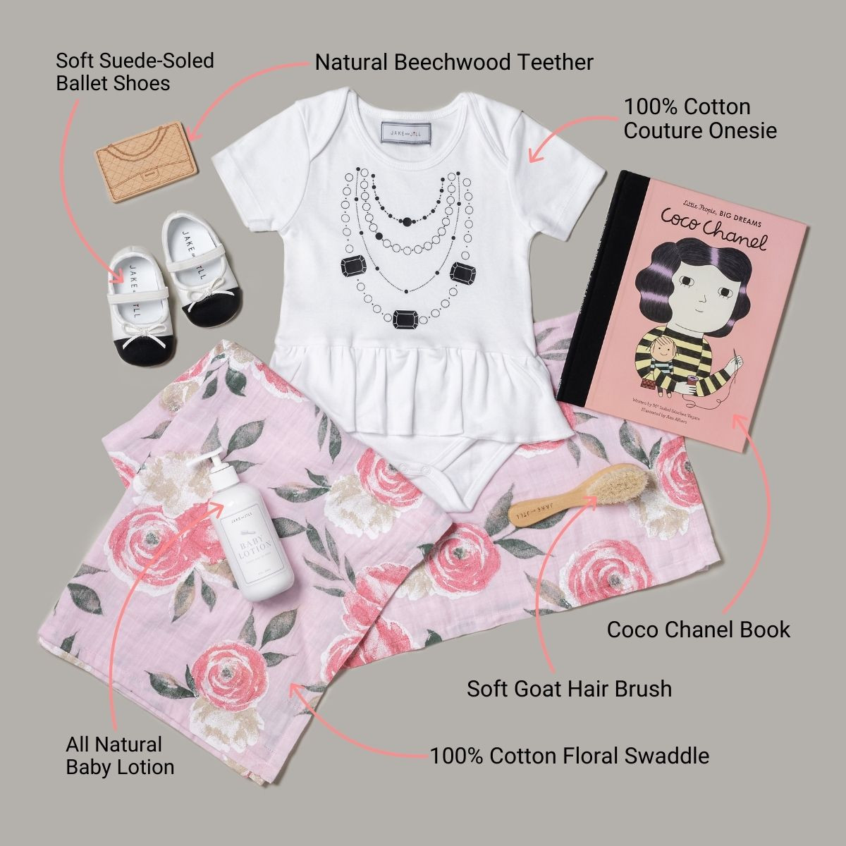 Baby Lotion, Book & Onesie: Little Lady Baby Gift Box | 100% Cotton ...