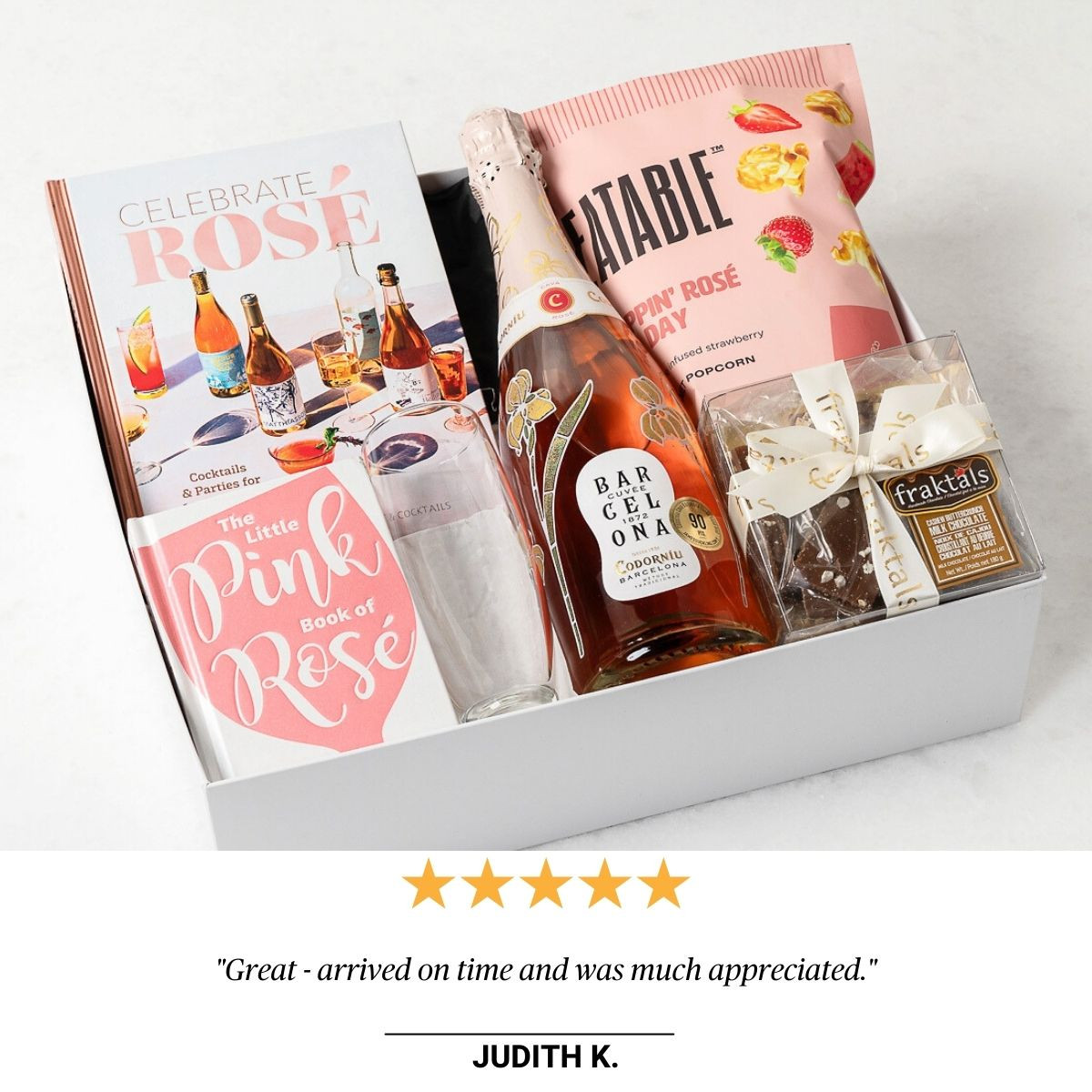 Barcelona Brut Rosé, Popcorn & Snacks Gift Box: Celebrate Rosé ...