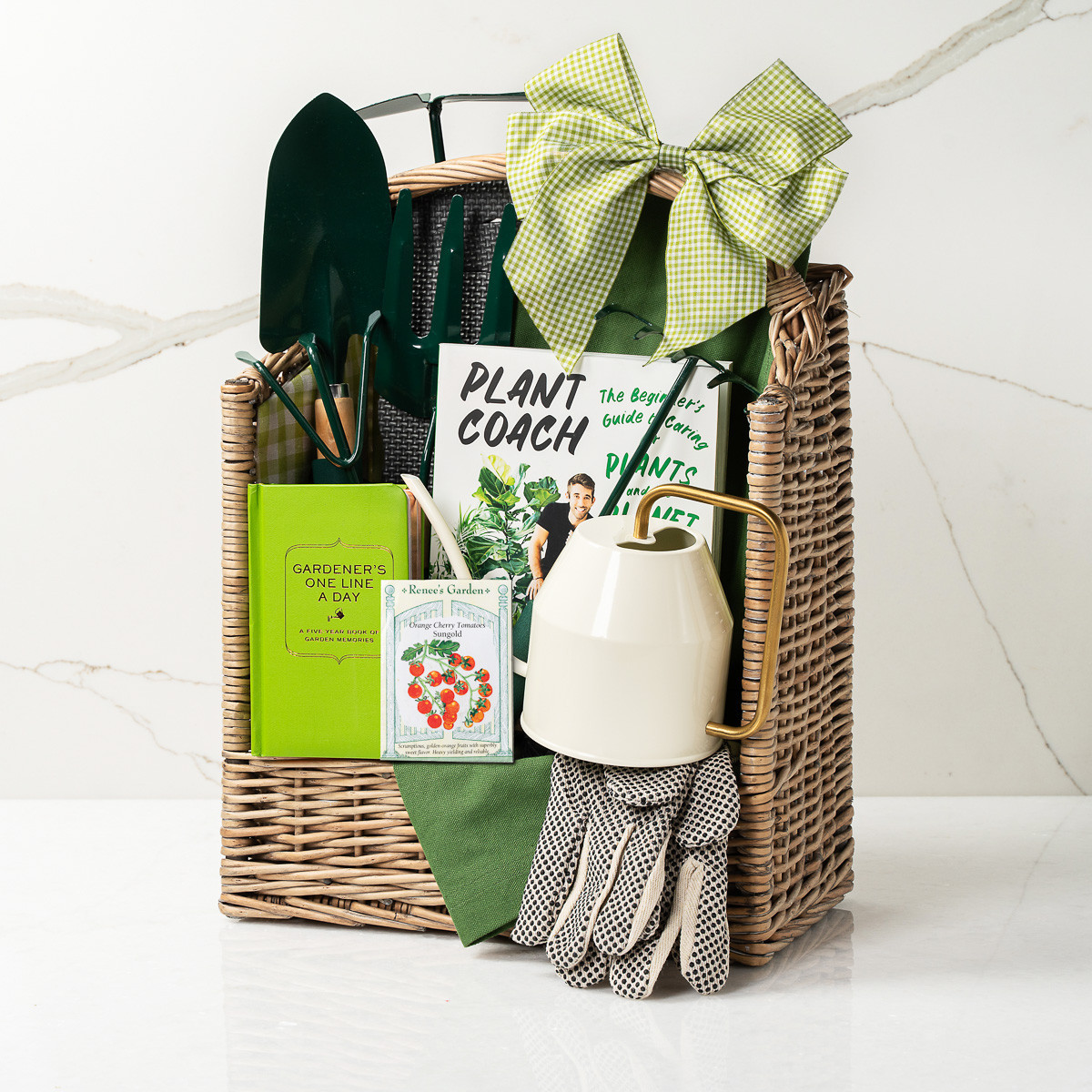 Willow Basket, Gardening Tools & More: Green Thumb Gift Basket | Garden ...