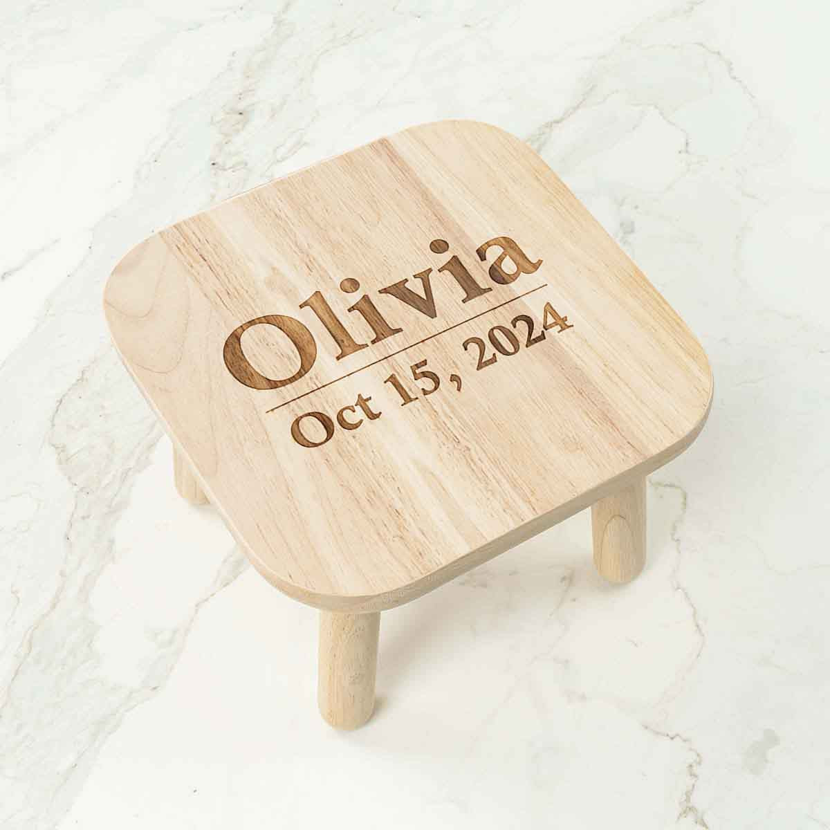 Personalized Step Stool for Baby & Kids Gift: Classic | Sturdy Rubber ...
