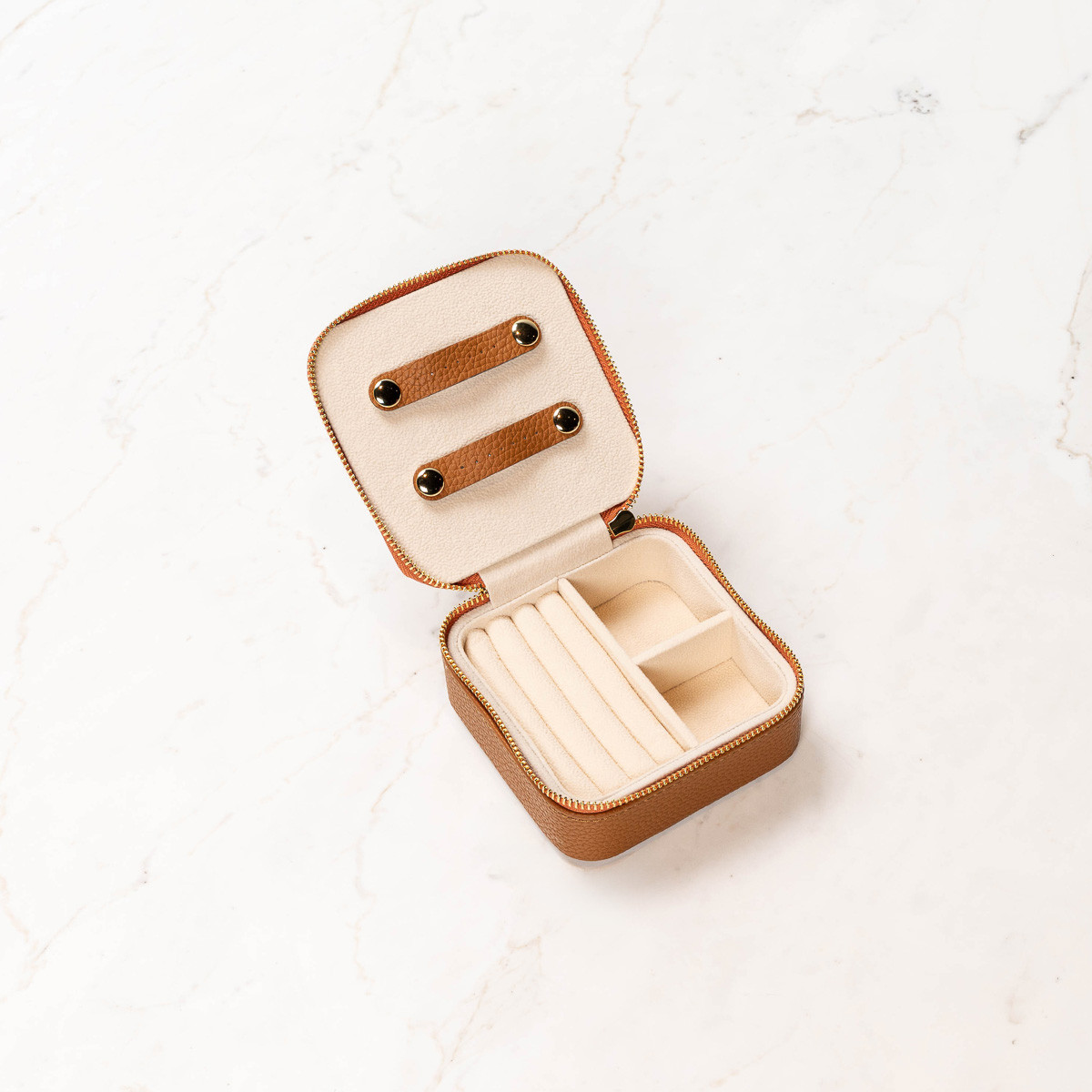 Personalized Mini Jewelry Case | PU Pebble Leather, 4 Color Options ...