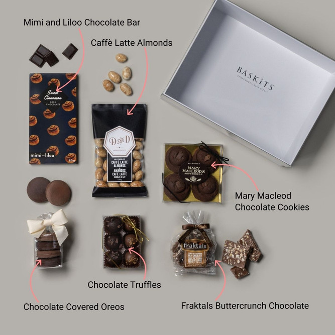 Chocolate Gourmet Food Gift Basket for Them: Chocolate Delight ...