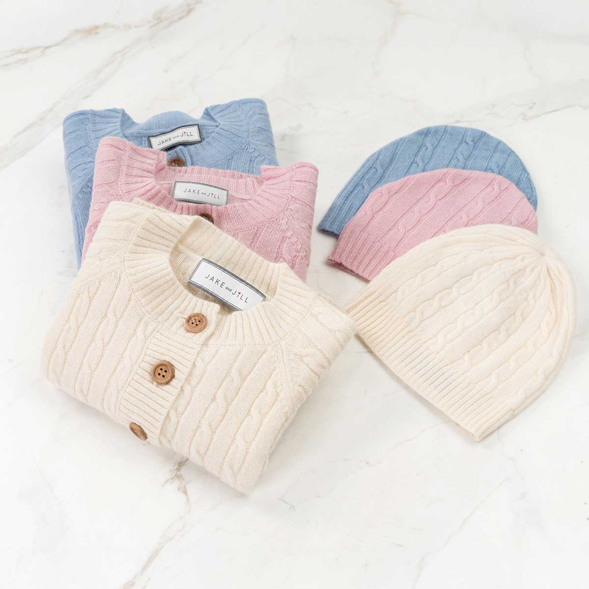 Luxury Baby Gift Set with 100% Cashmere Cardigan & Hat