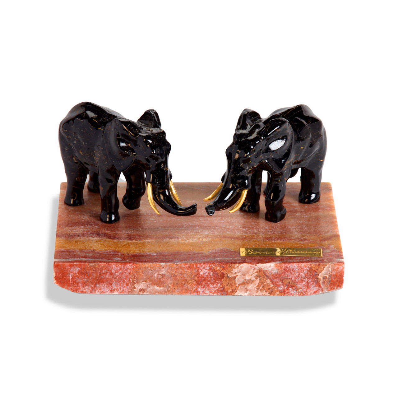 Bernard Passman Original Sculpture | Elephants At Play