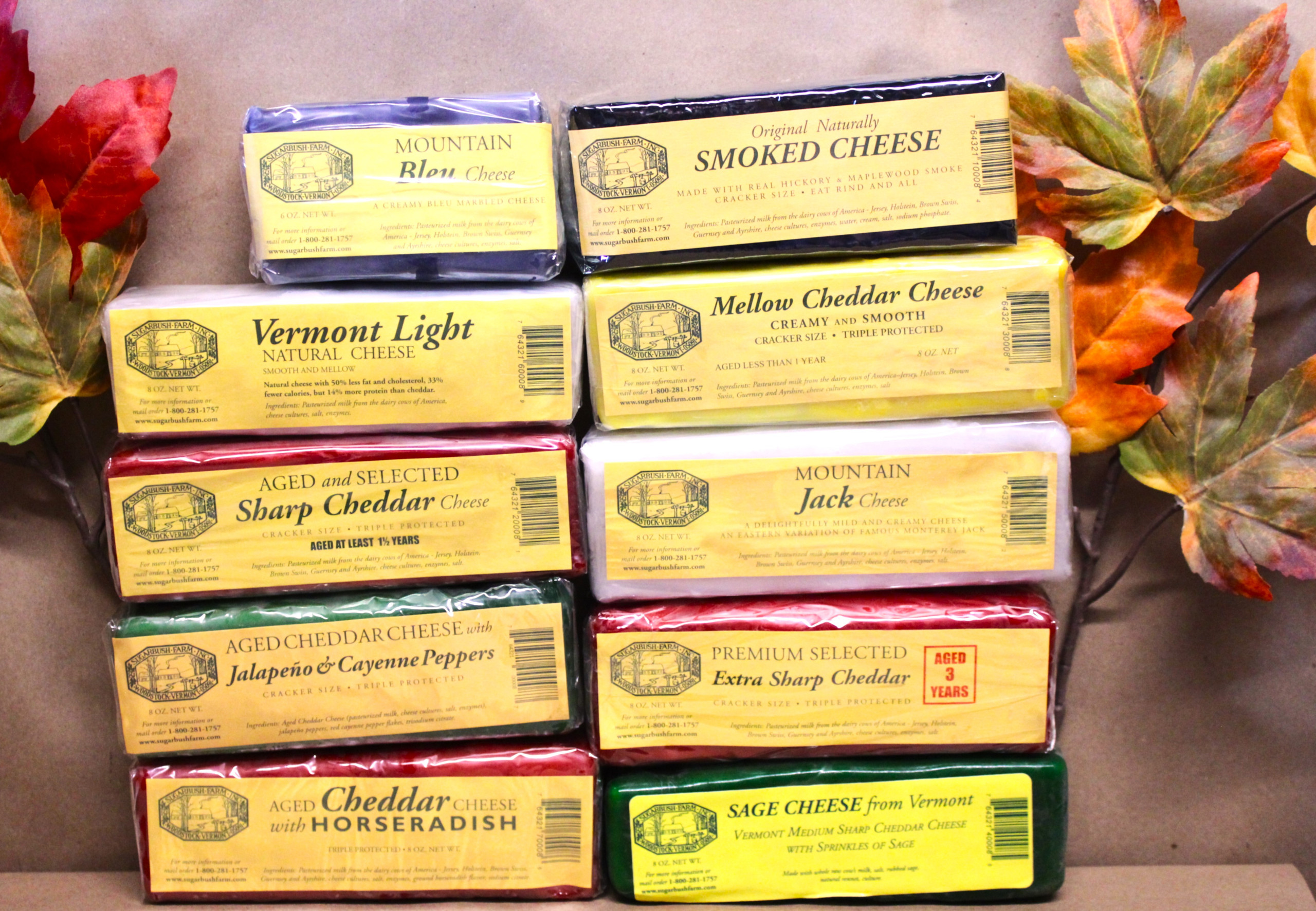 Sugarbush Farm Waxed Cheddar Cheese Bars