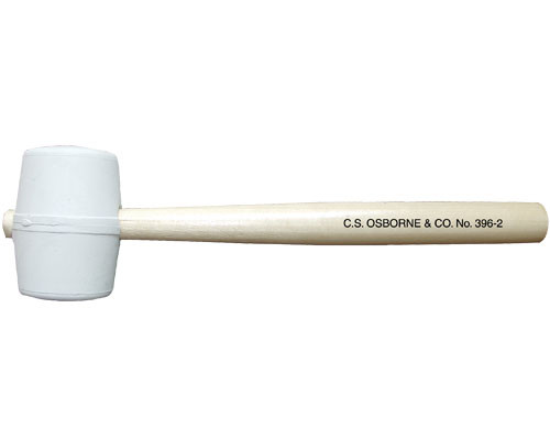 CS Osborne #396 White Rubber Mallet - Size 2