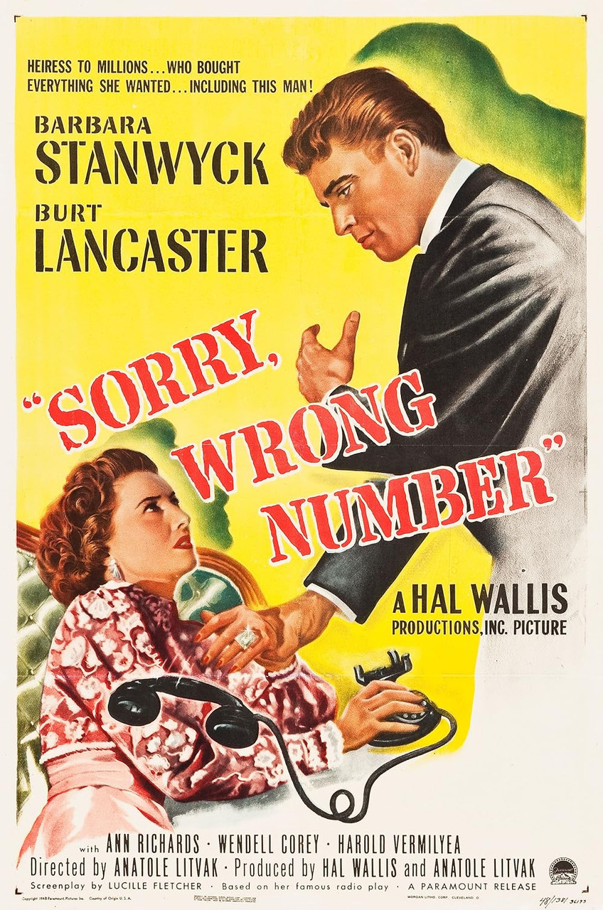 Sorry, Wrong Number (1948) - Burt Lancaster Colorized Version