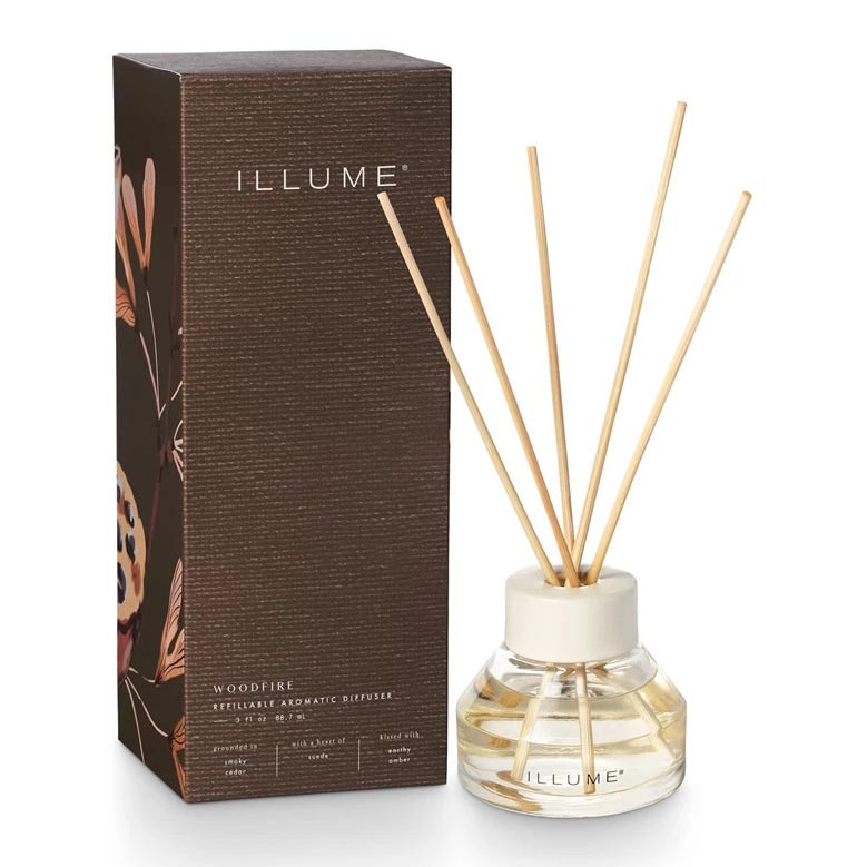Illume Refillable Reed Diffuser 3 Oz. - Woodfire - Gyftzz.com - Gifts ...