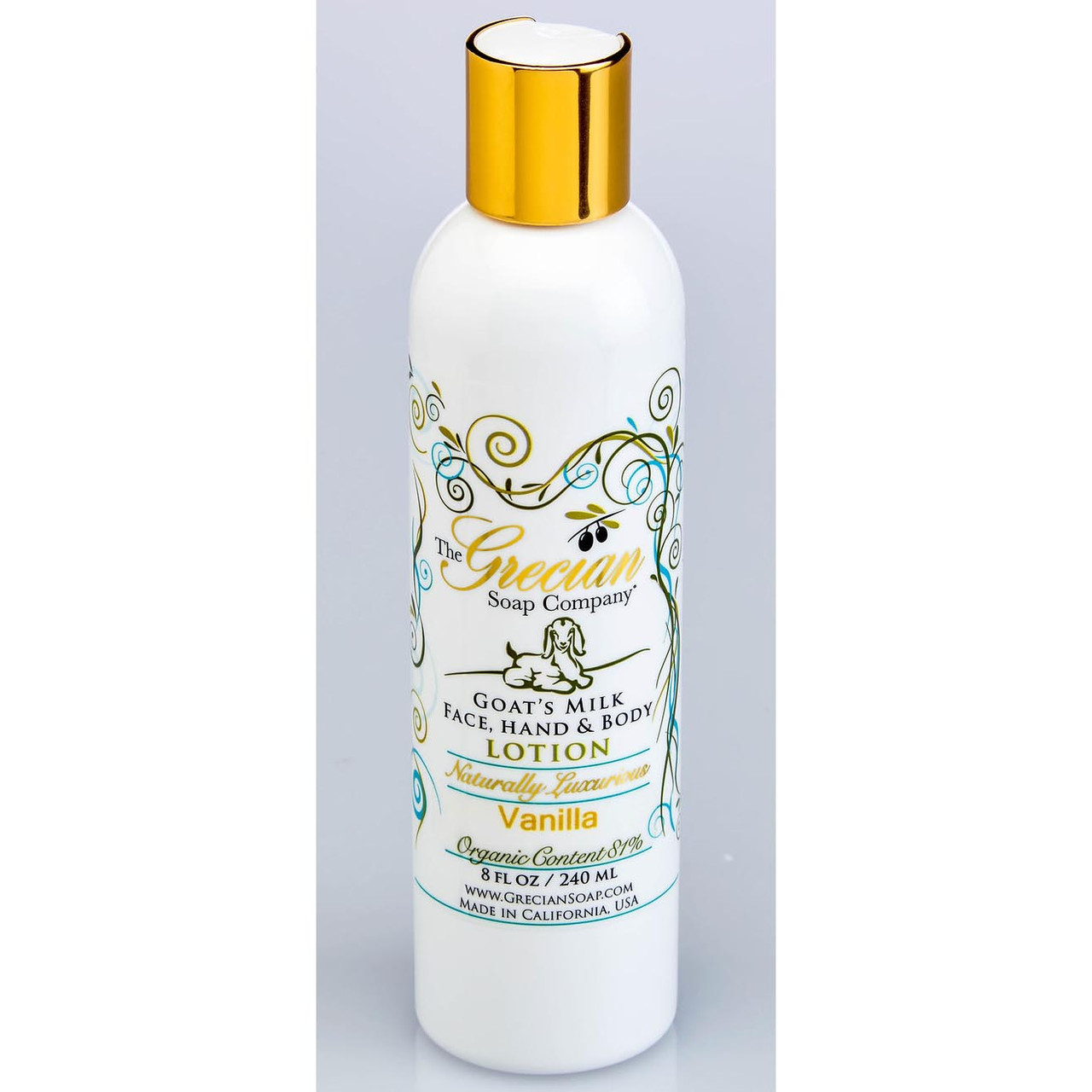 Grecian Soap Company Goats Milk Hand & Body Lotion 8 Oz. - Vanilla ...