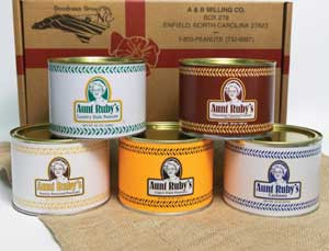 5 Pack of 20 oz. Tins - Aunt Rubys Peanuts