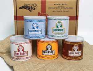 5 Pack of 12 oz. Tins - Aunt Rubys Peanuts